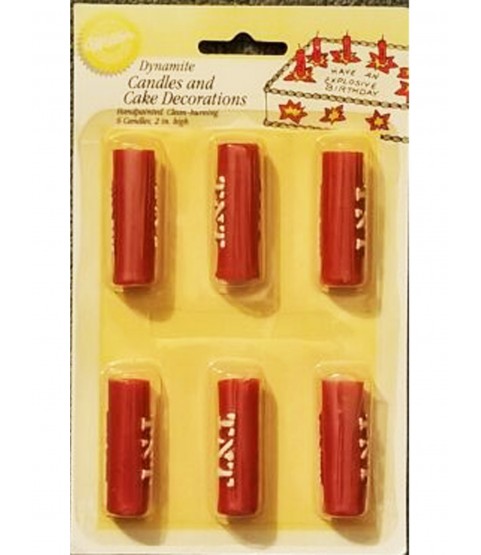 Wilton Vintage 'Dynamite' Birthday Cake Candles (6ct)