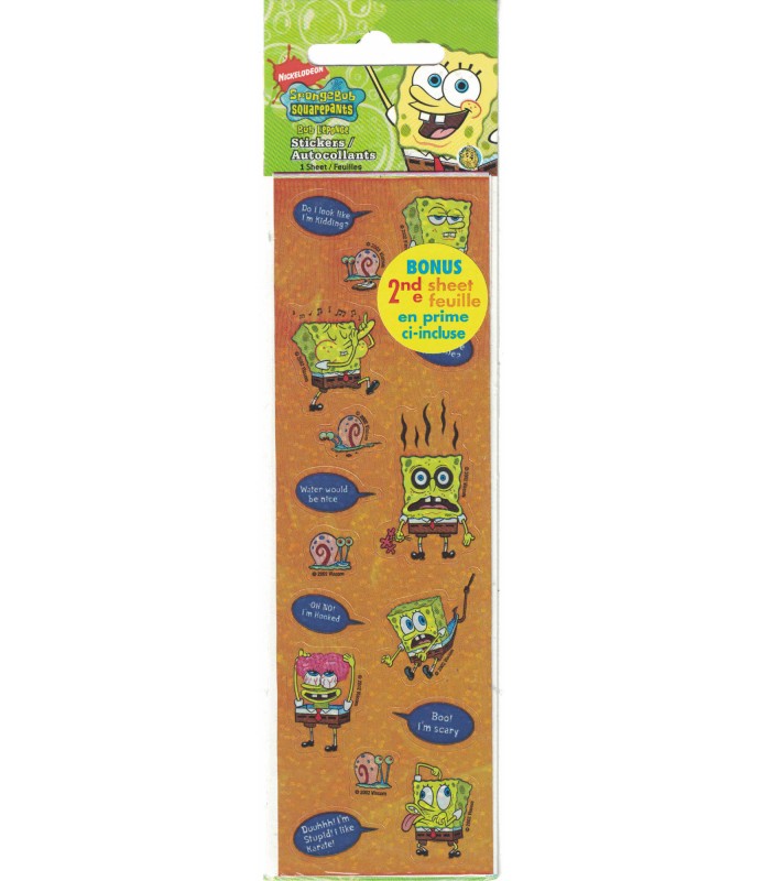 SpongeBob SquarePants Silly Stickers (2 sheets)