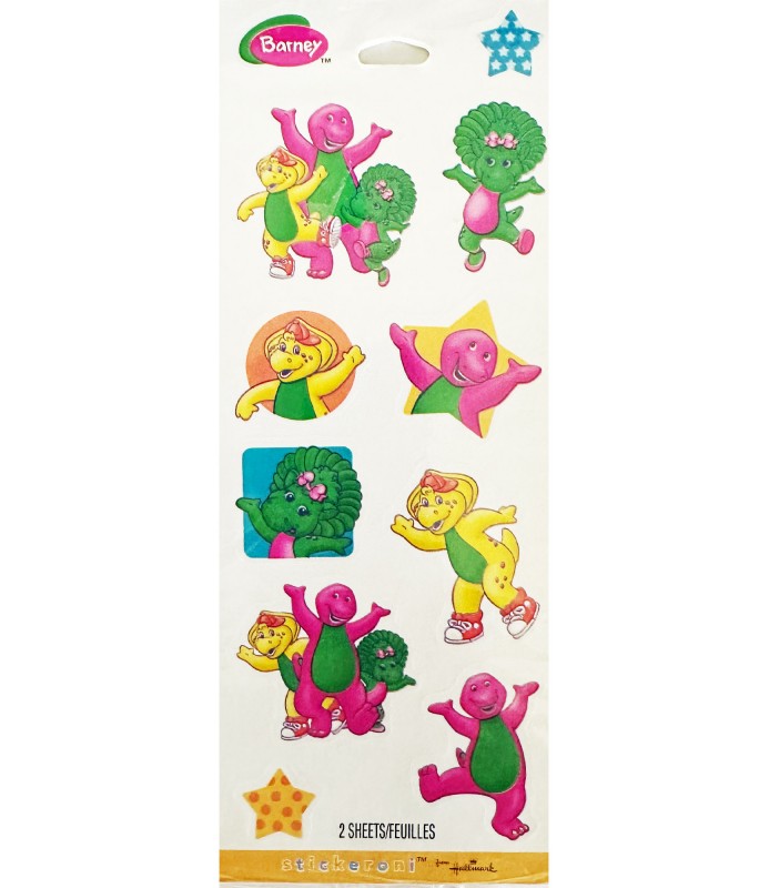 Barney and Friends Vintage 2006 Stickers (2 sheets)