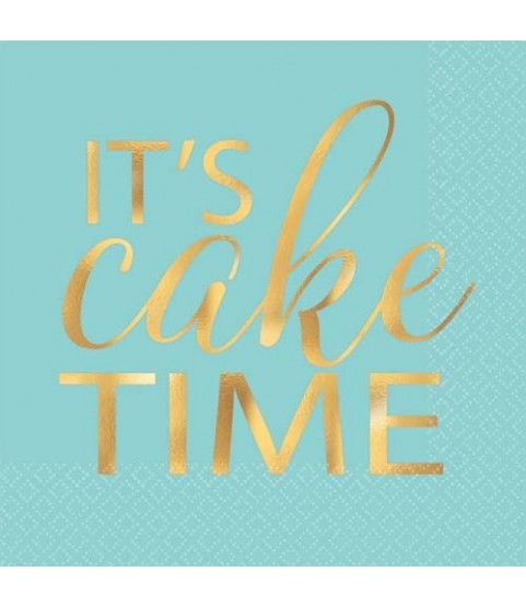 Adult Birthday 'It's Cake Time!' Small Napkins (16ct)