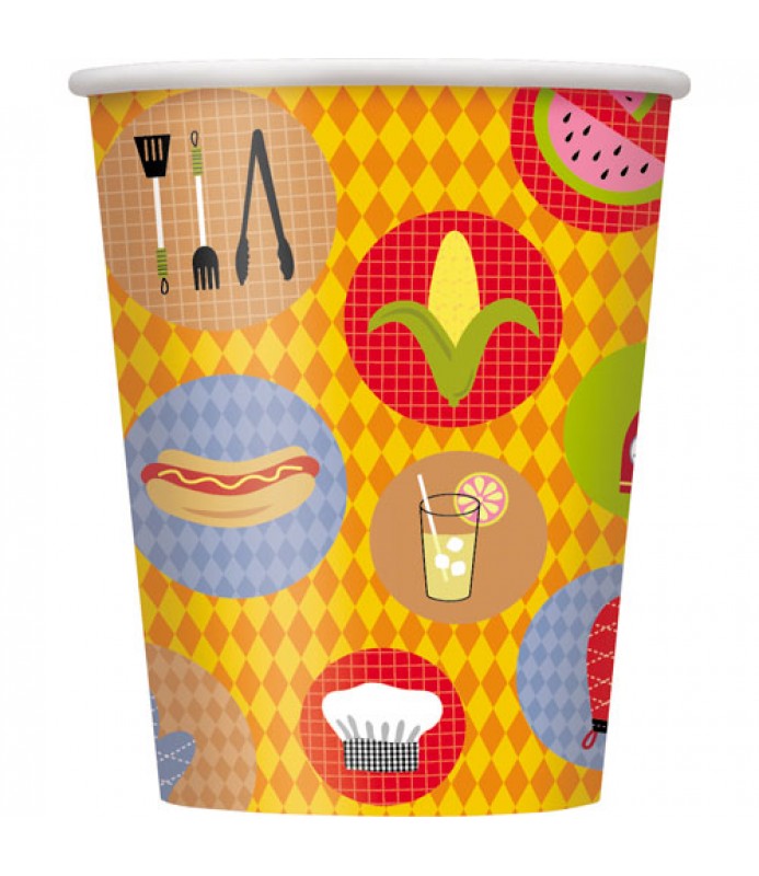 Barbecue Cookout 9oz Paper Cups (8ct)