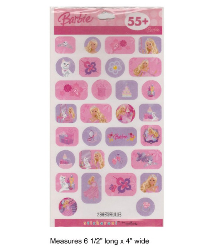 Barbie 'Perennial Princess' Stickers (2 sheets)
