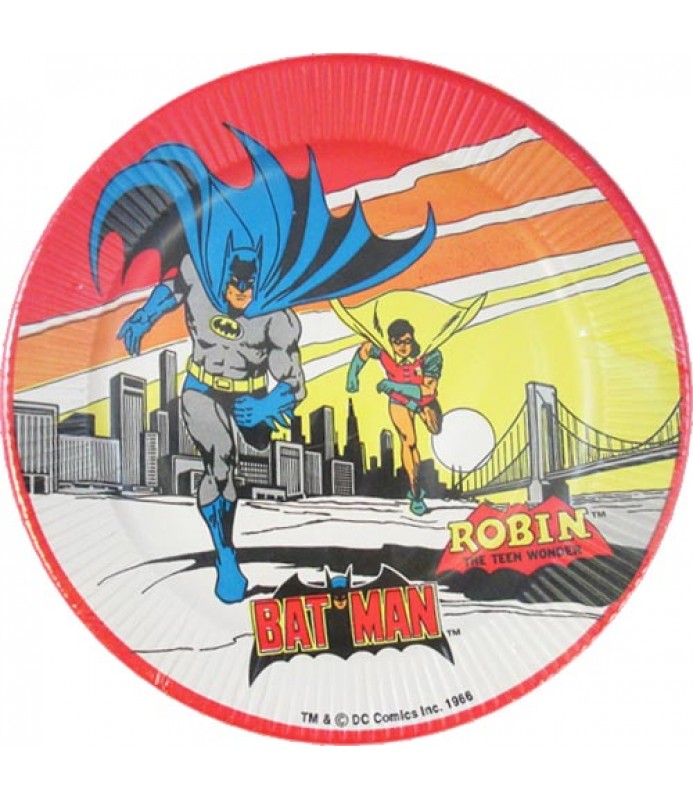 Batman Vintage 1966 Small Paper Plates (8ct)