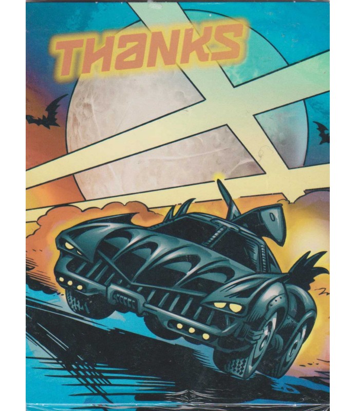 Batman Batmobile Thank You Notes w/ Env. (8ct)