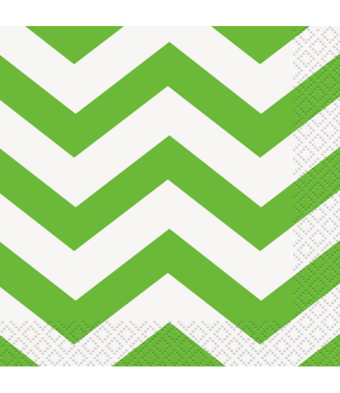 Kiwi Lime Green Chevron Small Napkins (16ct)