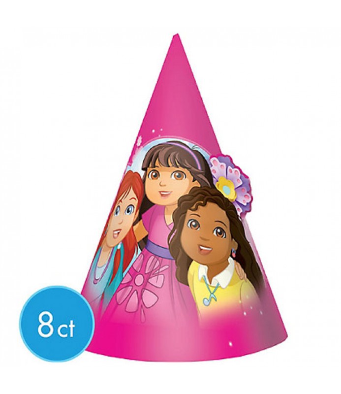 Dora the Explorer 'Dora and Friends' Cone Hats (8ct)