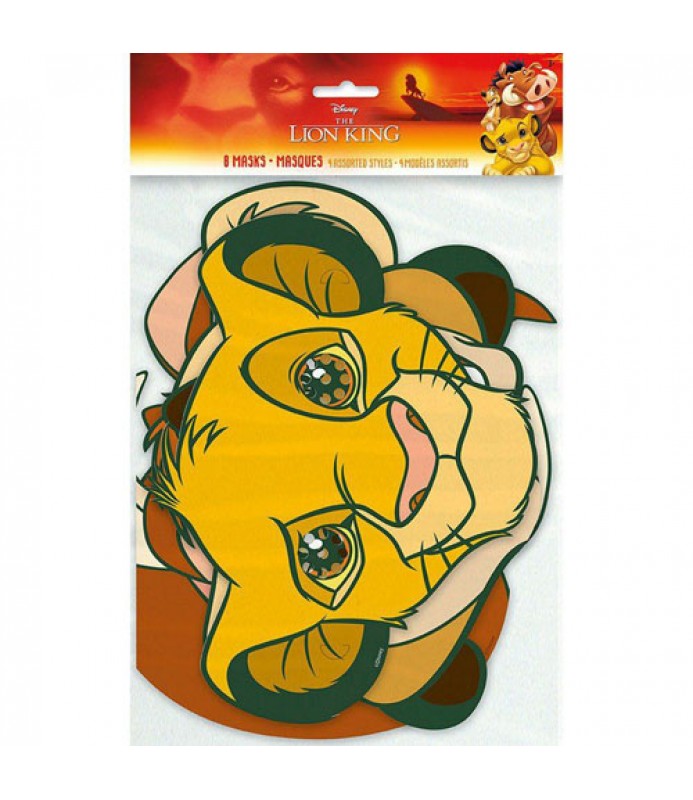 Lion King 'Simba and Nala' Paper Masks (8ct)