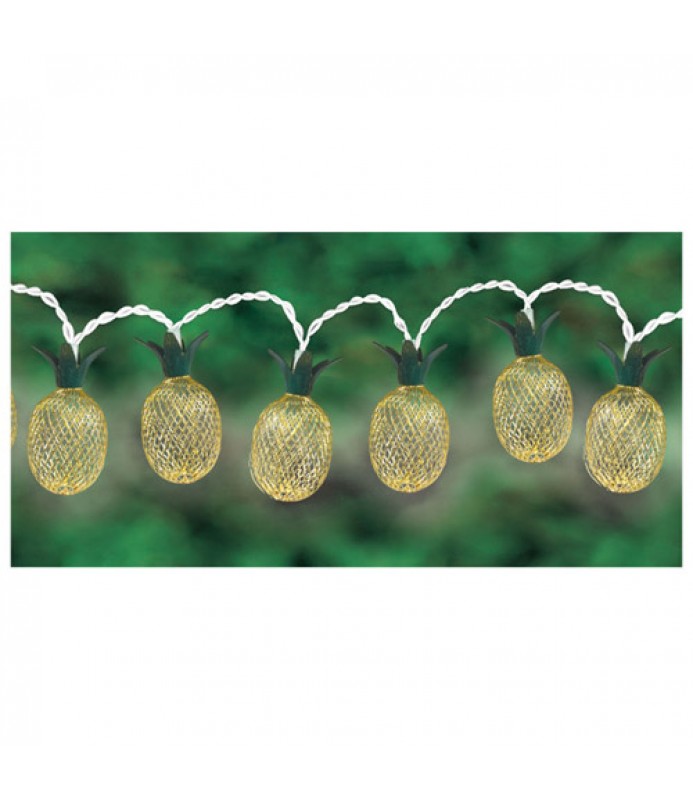 Hawaiian Luau 'Aloha' Pineapple Deluxe LED String Lights (4.4ft)