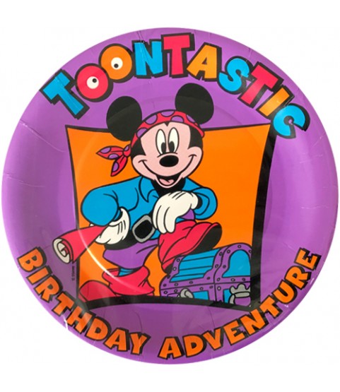 Mickey Mouse 'Toontastic Pirate Birthday Adventure' Small Paper Plates ...
