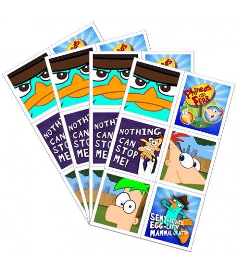Phineas And Ferb Stickers (4 sheets)