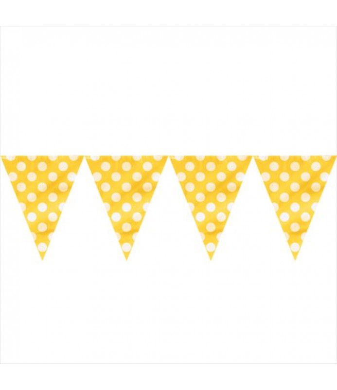 Yellow Polka Dots Flag Banner (12ft)