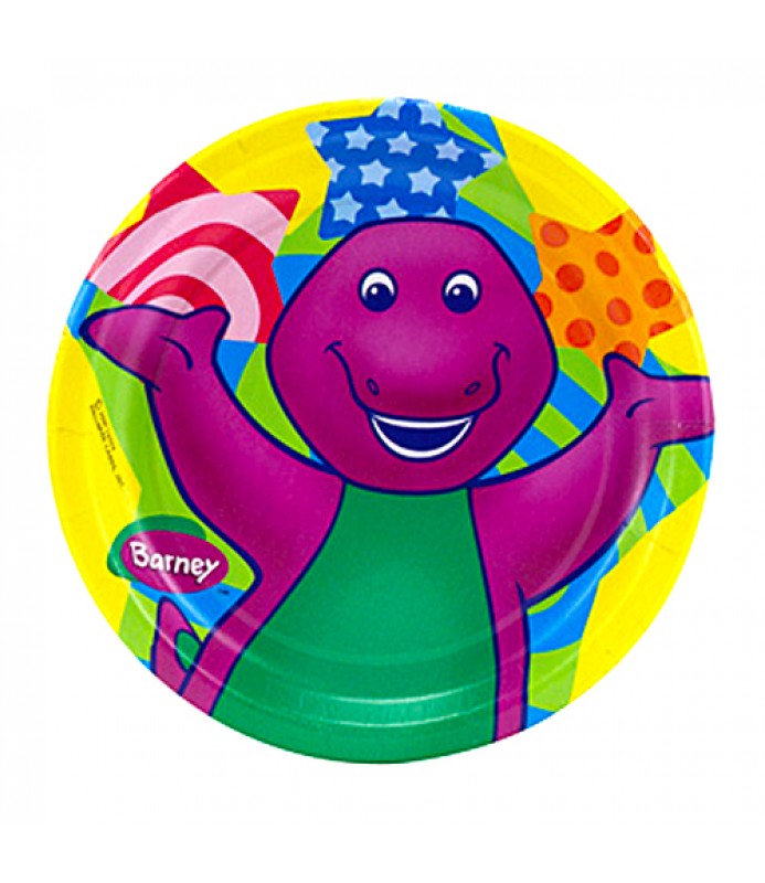 Barney 'Super Dee Duper' Vintage 2005 Small Paper Plates (8ct)
