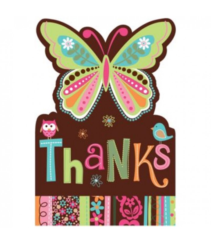 Hippie Chick Thank You Note Set w/ Envelopes (8ct)