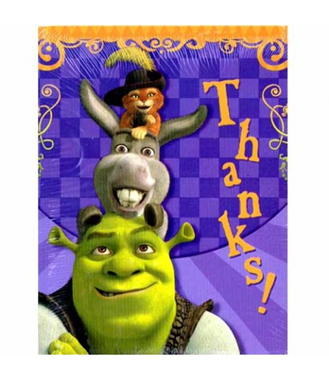 Shrek the Third Thank You Notes w/ Env. (8ct)