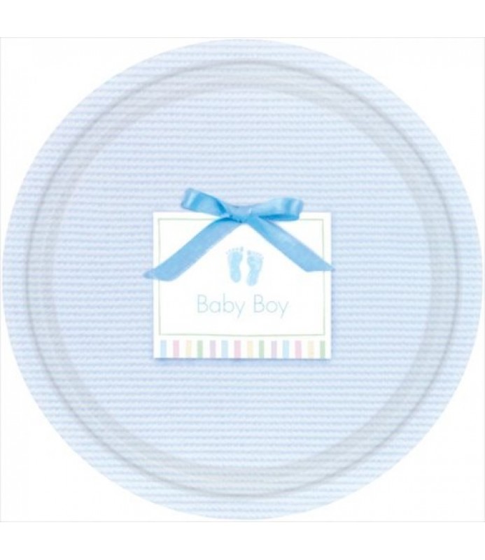 Soft Blue Large Paper Plates (8ct)