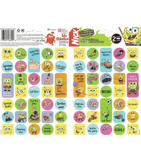 SpongeBob SquarePants Stickers (55+ stickers)