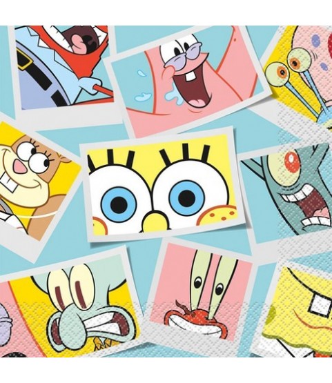 SpongeBob SquarePants 'Faces' Lunch Napkins (16ct)