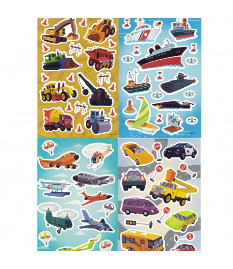 Transportation Stickers Variety Pack (10 sheets)