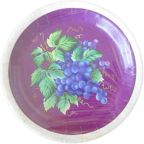 Happy Birthday 'Wine Grapes' Small Paper Plates (8ct)