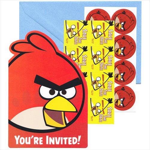 Angry Birds Invitation Set w/ Envelopes (8ct)