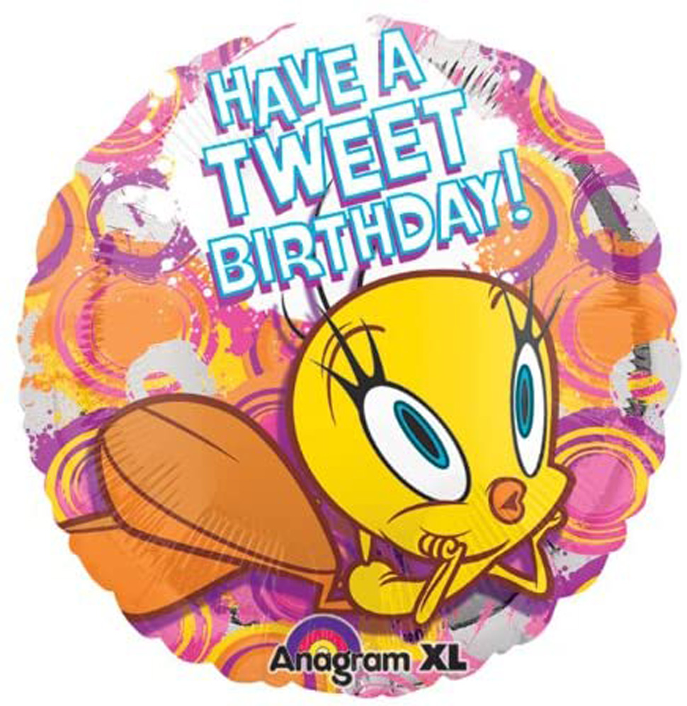 Looney Tunes Tweety Bird 'Tweet Birthday' Foil Mylar Balloon (1ct)