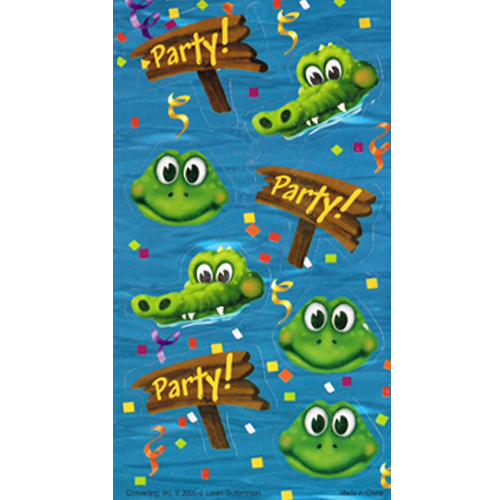 Happy Birthday 'Swamp Party' Stickers (1 sheet)