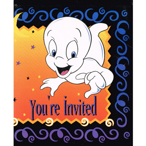 Casper Halloween Invitations w/ Envelopes (8ct)
