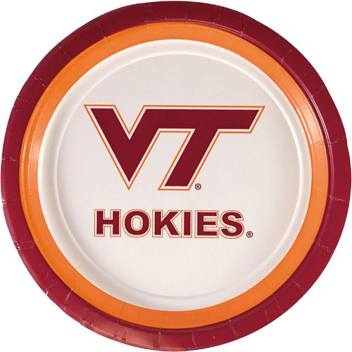 Virginia Tech Hokies Large Paper Plates (8ct)