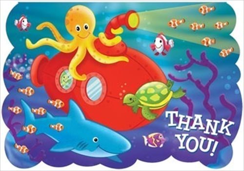Deep Sea Fun Thank You Notes w/ Env. (8ct)