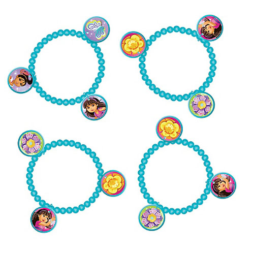 Dora the Explorer 'Dora and Friends' Plastic Charm Bracelets (4ct)