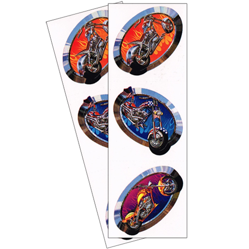 Chopper Motorcycle Stickers (2 sheets)