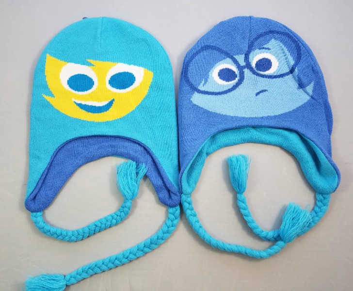 Inside Out 'Joy and Sadness' Reversible Peruvian Style Hat w/ Tassels ...