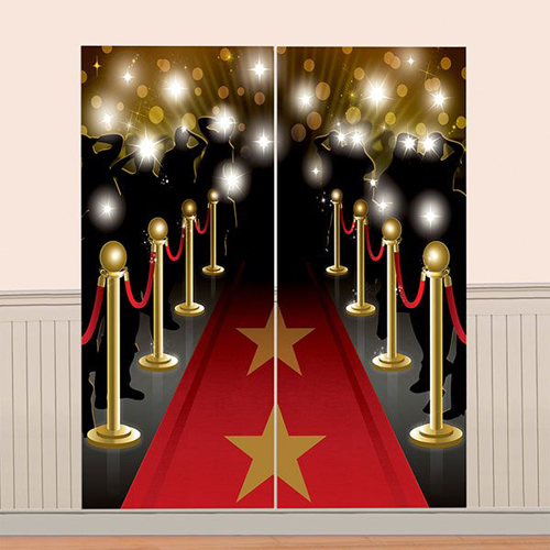 Hollywood Red Carpet Wall Poster Decorating Kit (2pc)