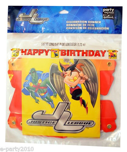 Justice League Vintage Happy Birthday Banner (1ct)