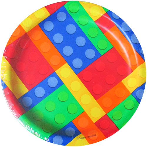 LEGO Bricks Large Paper Plates (10ct)