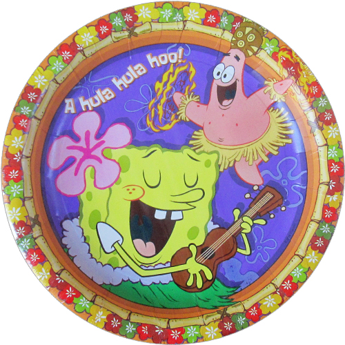 Spongebob SquarePants 'Luau' Large Paper Plates (8ct)