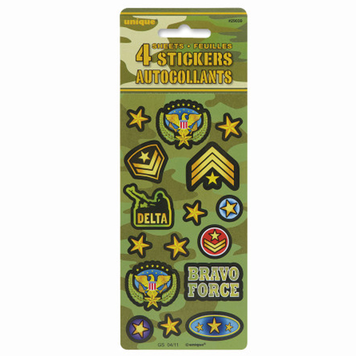 Military Camouflage Stickers (4 sheets)