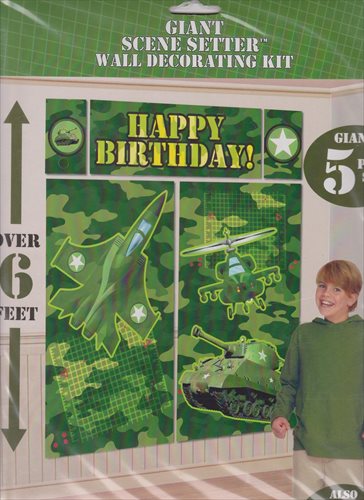 Military Camouflage Wall Poster Decorating Kit (5pc)