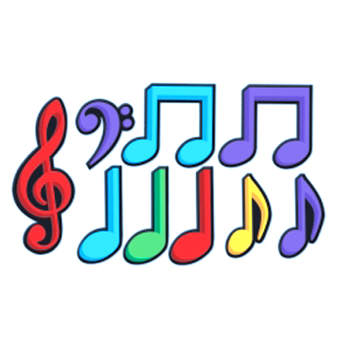 Music 'Dancing Music Notes' Assorted Paper Cutouts (9ct)