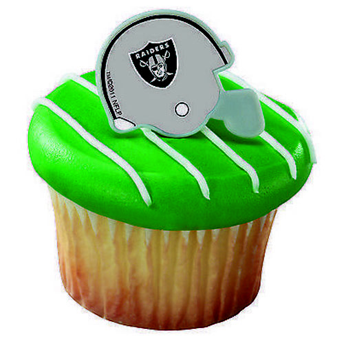 NFL Oakland Raiders Cupcake Rings / Toppers (12ct)