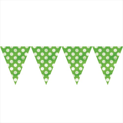 Green Polka Dots Flag Banner (12ft)