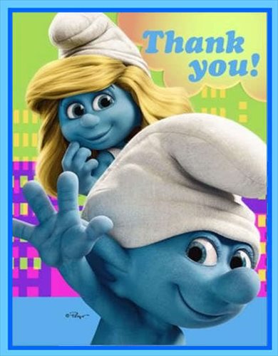 Smurfs Thank You Notes w/ Env. (8ct)