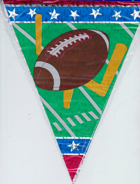 Football Prismatic Pennant Banner (1ct)