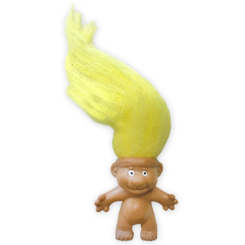Troll Doll Yellow Mini Pencil Topper / Favor (1ct)