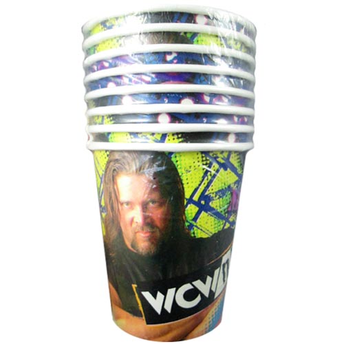 WCW / nWo Wrestling Vintage 1999 9oz Paper Cups (8ct)